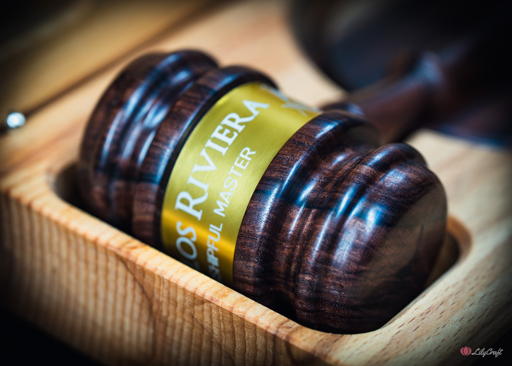 Personalised Wooden Masonic Gavel – Engraved Gift for Freemaso