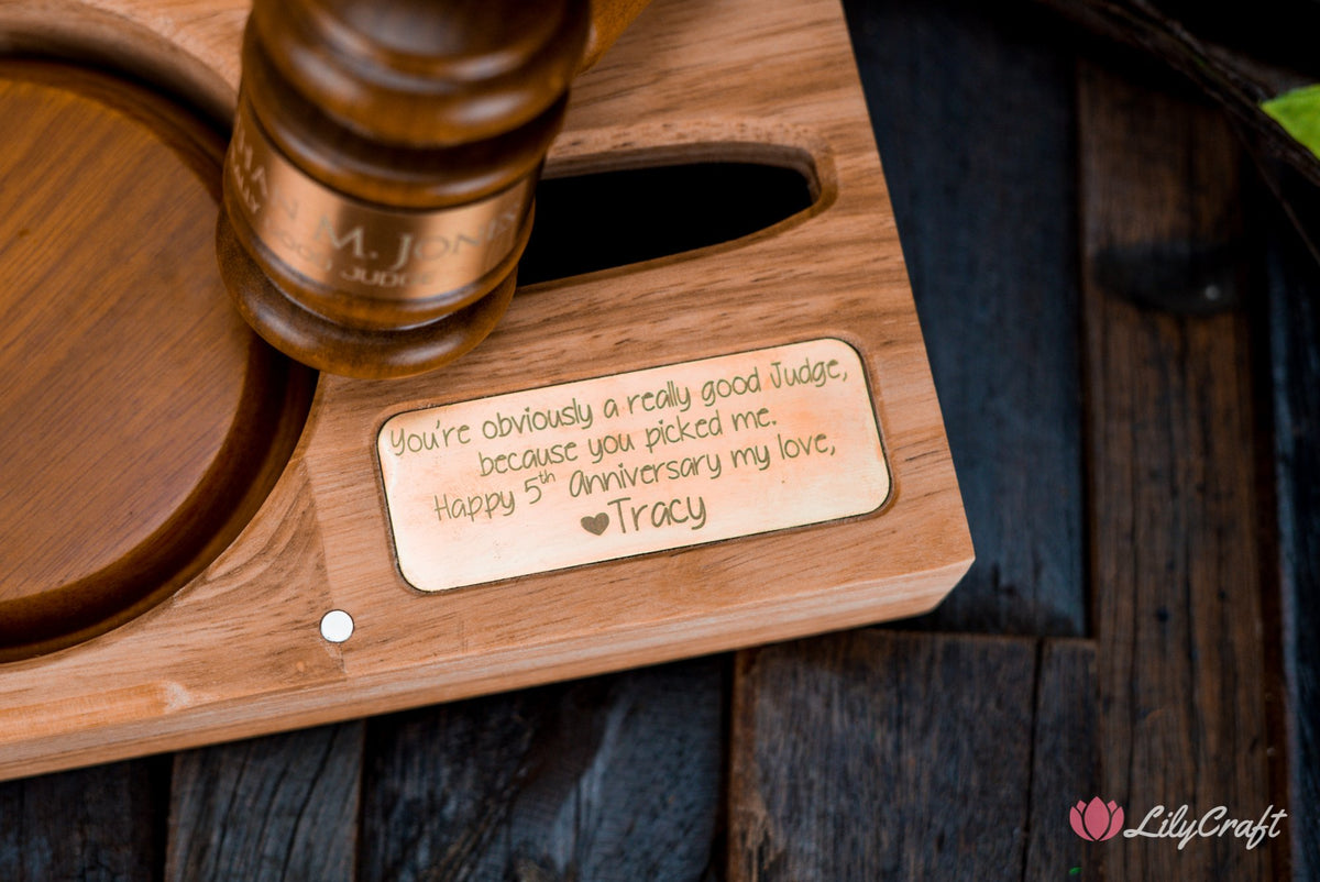 Personalized Gavel - Engraved Auctioneers Mallet Gift Set