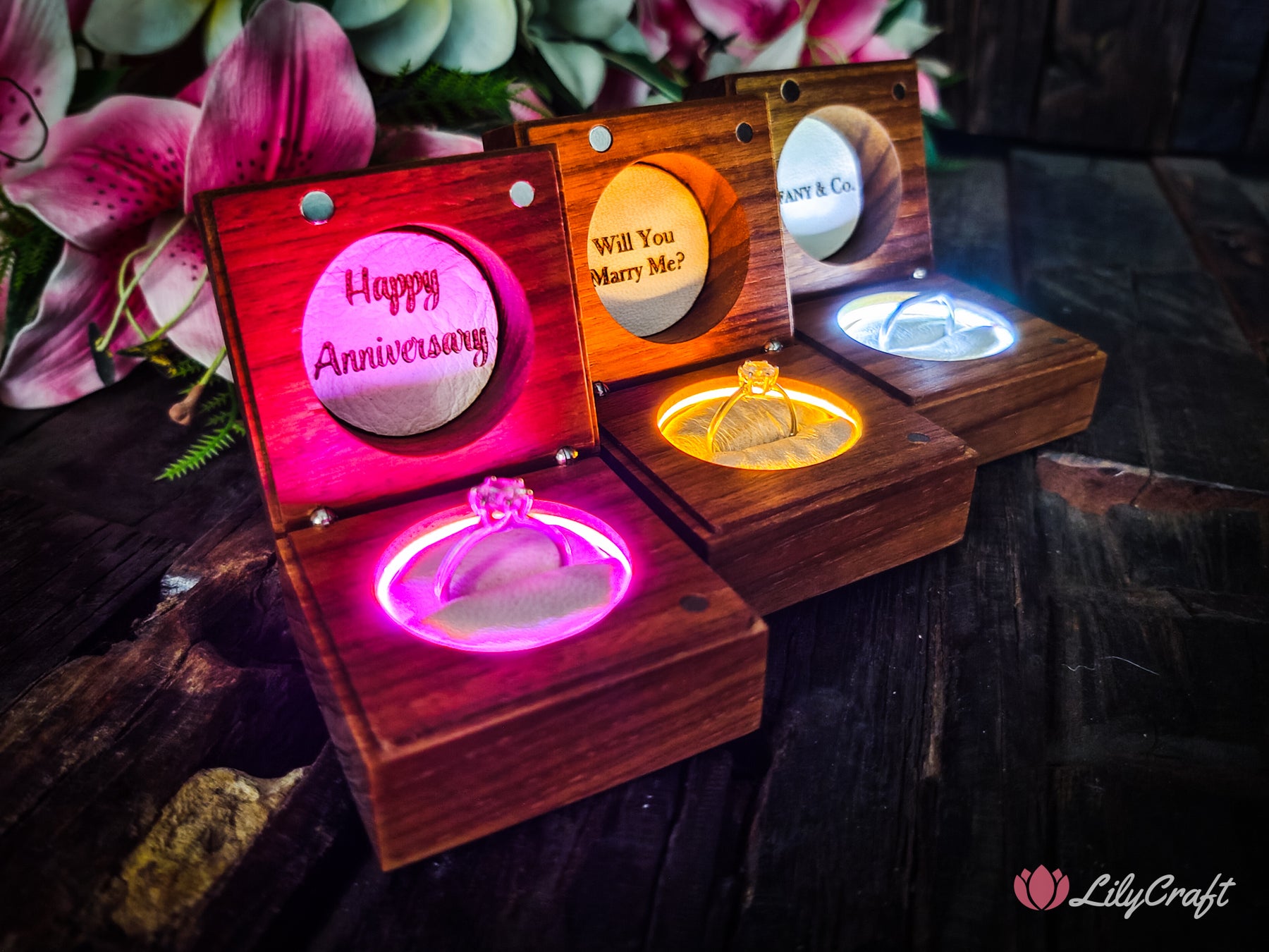 Light up the Moment with a Personalised LED Ring Box