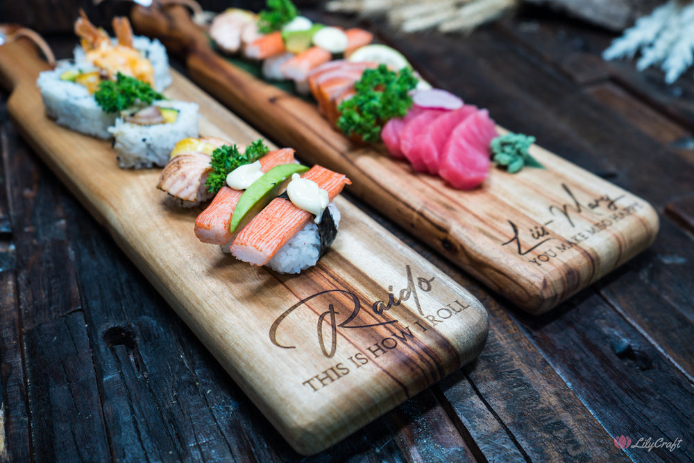 Serve Delicious Sushi Rolls with Our Camphor Wood Sushi Board
